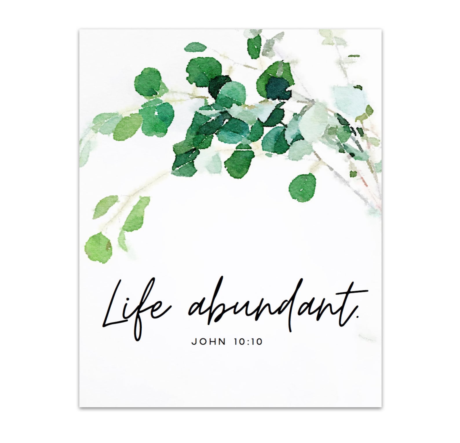 John 10 Bible Verse Print / INSTANT DOWNLOAD Scripture Print / Life ...