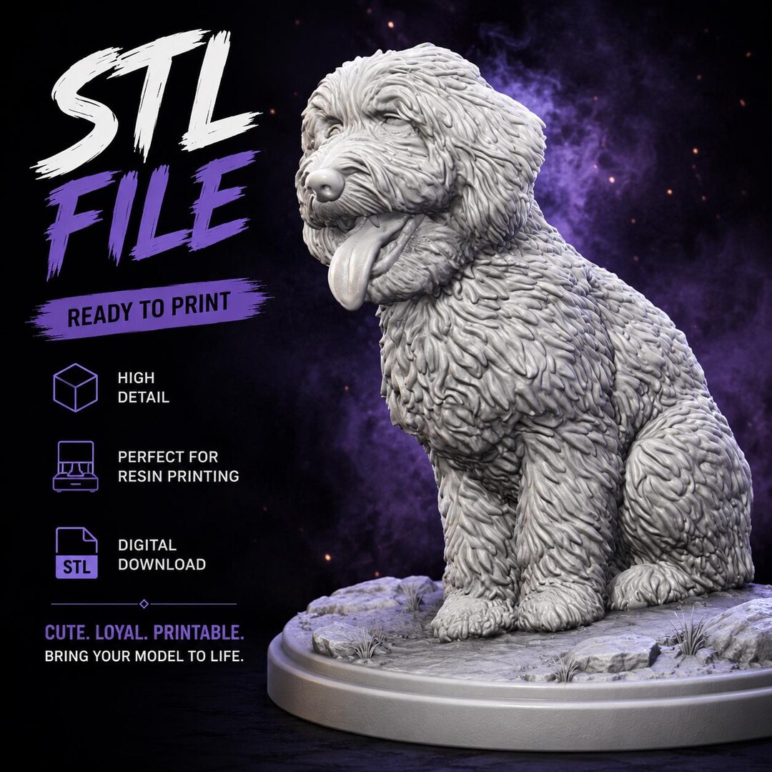 STL File of Sitting Dog - Etsy UK
