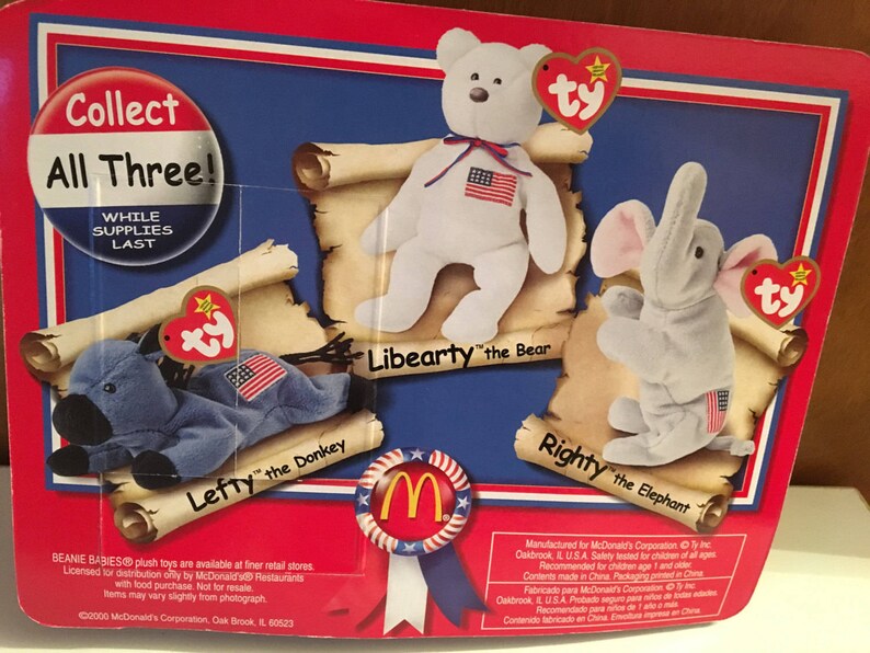 Mini Beanie Baby Mcdonald's Toy, Libearty. - Etsy