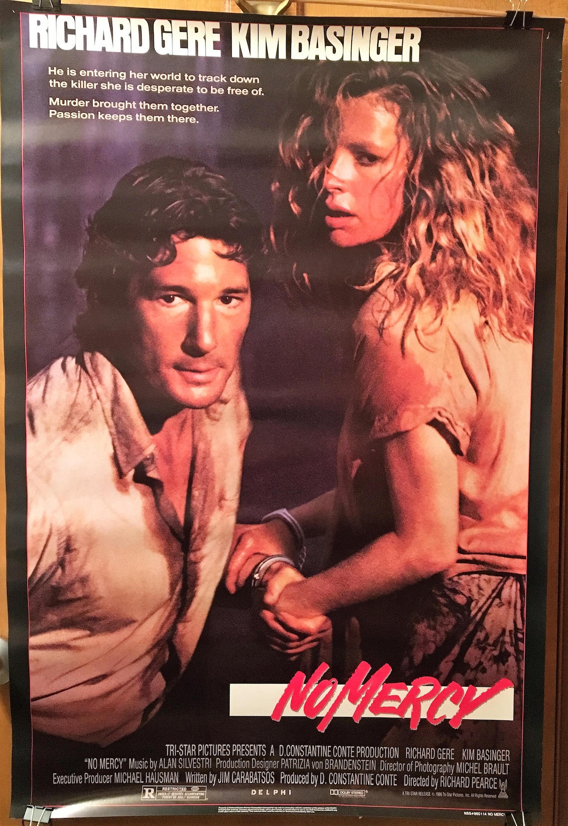 Movie Poster No Mercy 1986 With Richard Gere - Etsy UK