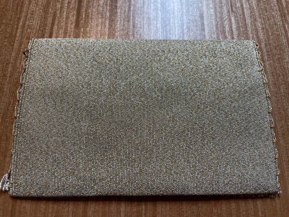 Gold woven Japanese flat wallet. - Gem