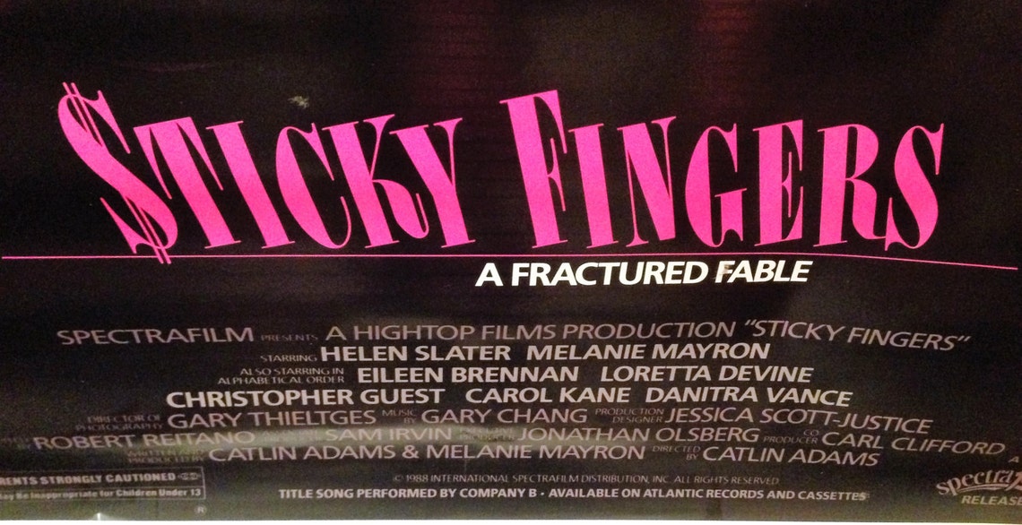 Movie Poster, Sticky Fingers, 1988 - Etsy