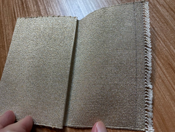 Gold woven Japanese flat wallet. - Gem