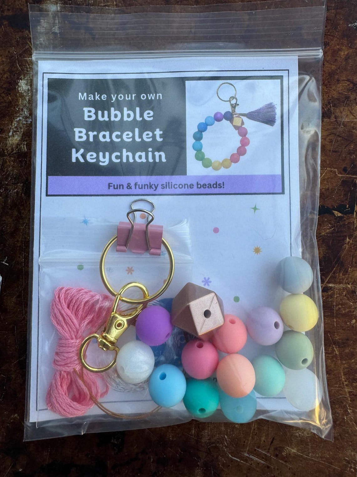 Bubble Bracelet Keychain Craft Kit - Make Your Own Colorful Bracelet ...