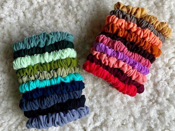 Skinny Scrunchie PACKS Satin Hair Scrunchys Gift Pack - Etsy
