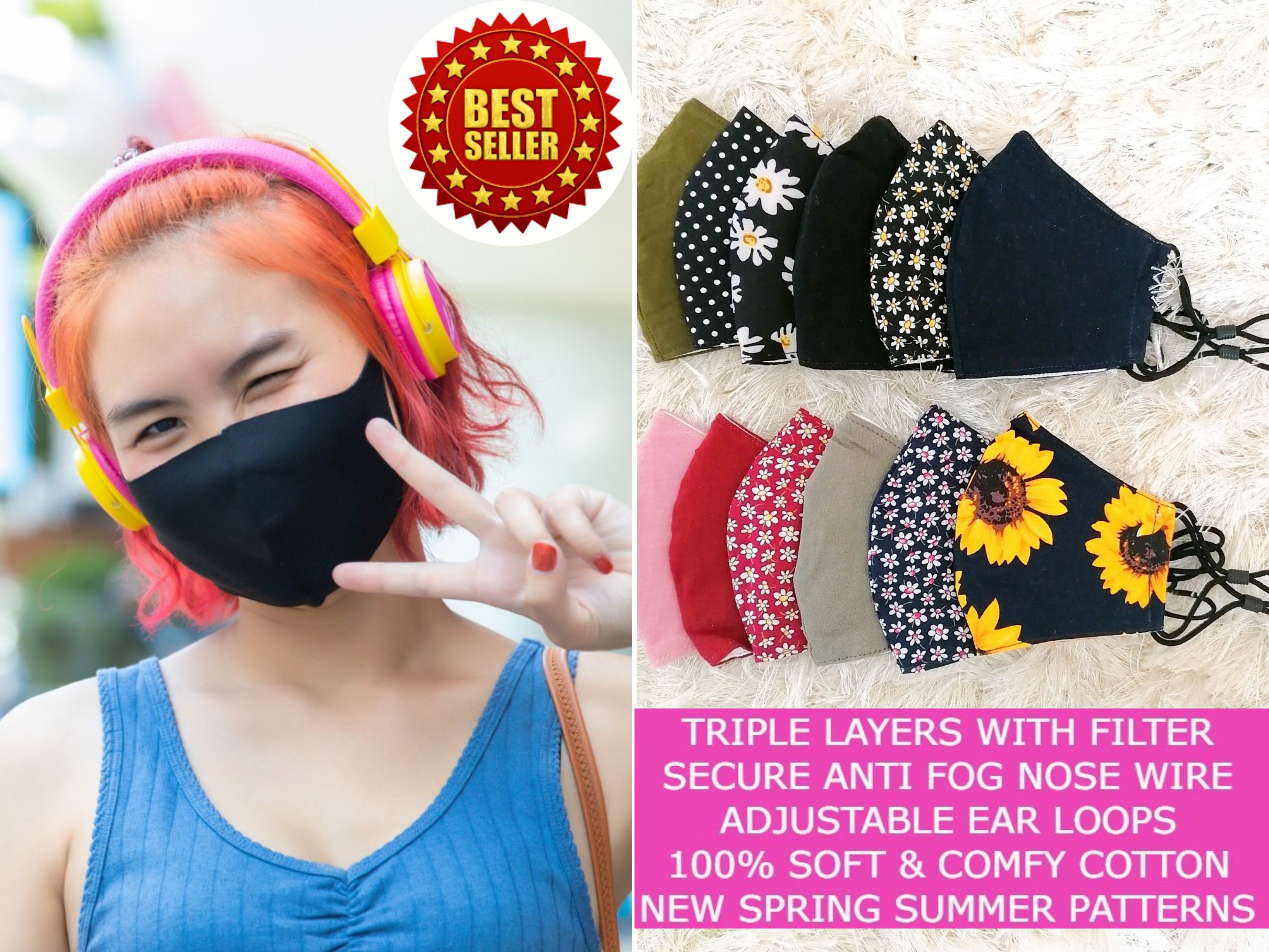 11-16 Years Teenager Face Mask Back to School Teen Washable | Etsy