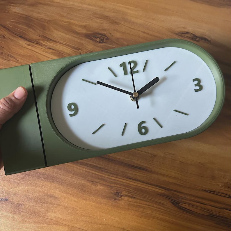 3D Double-sided Wall Clock – Silent Loft Style Hallway Clock ...