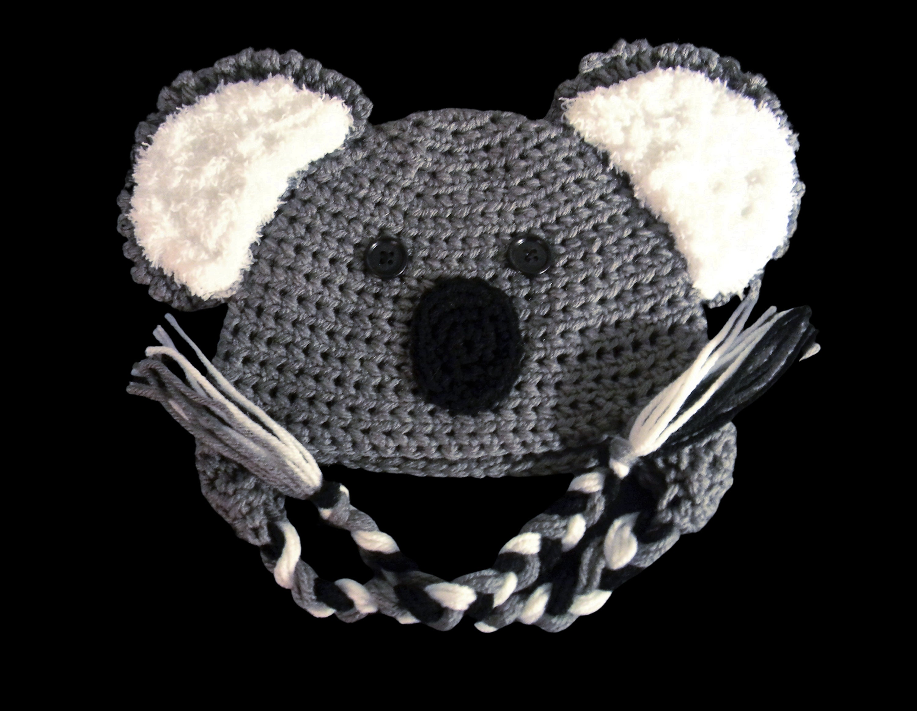 Crochet Koala Bear Hat - Zoo - Fall - Winter - Custom Sizes - Etsy