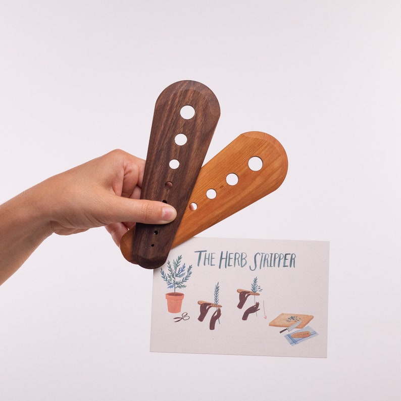 Herb Stripper Wooden Herb and Leaf Scraper - Etsy