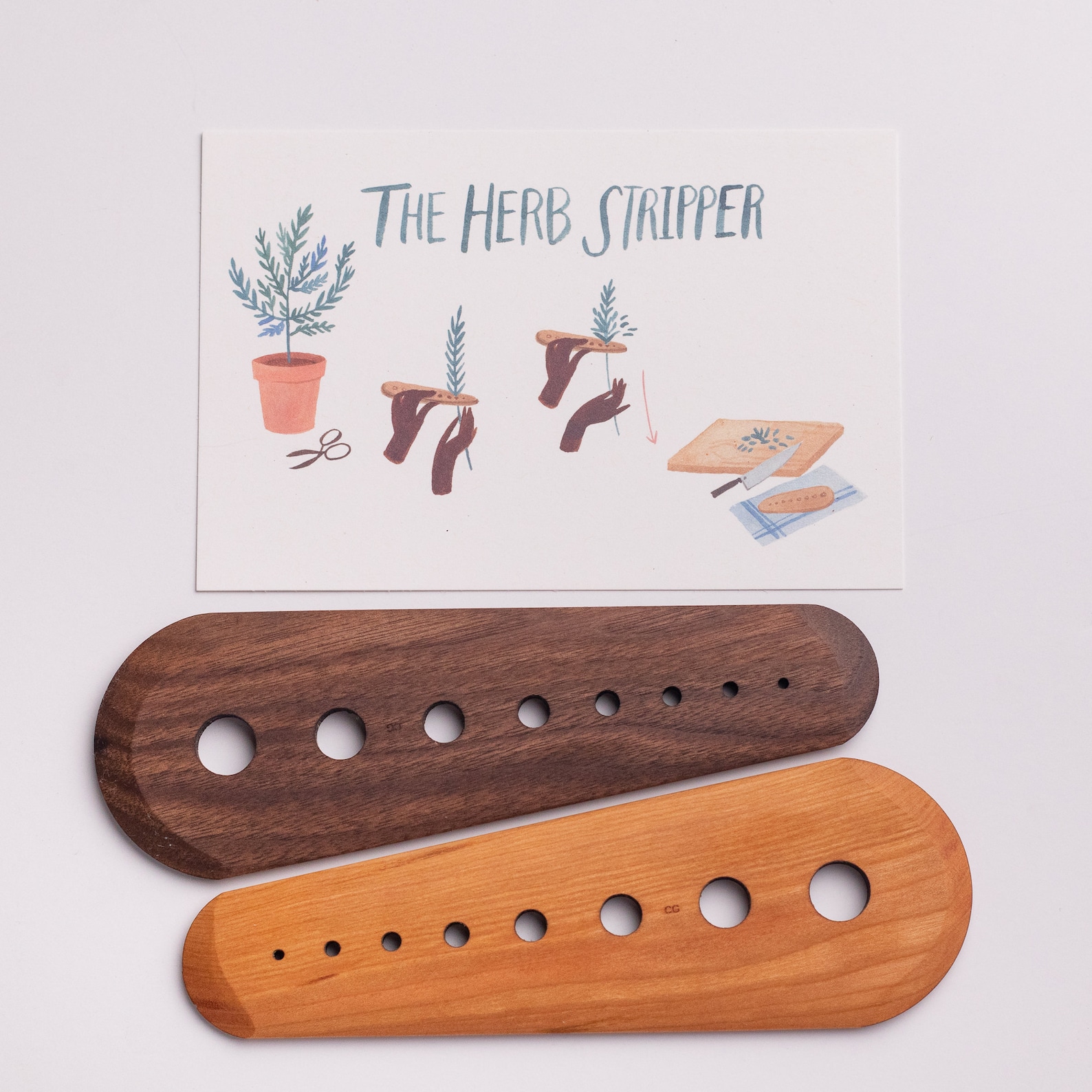 Herb Stripper Wooden Herb and Leaf Scraper - Etsy