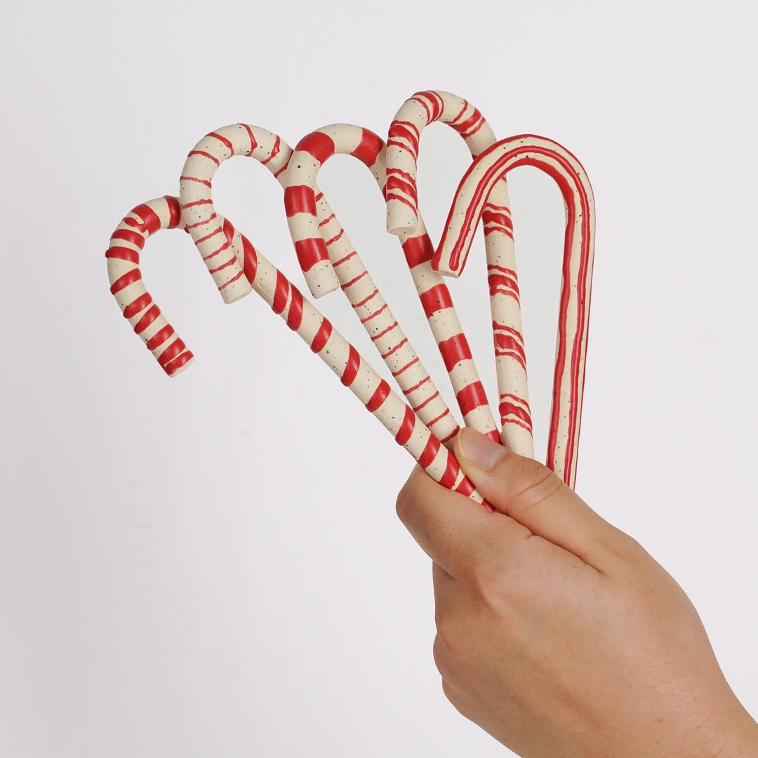 Ceramic Candy Cane - Etsy