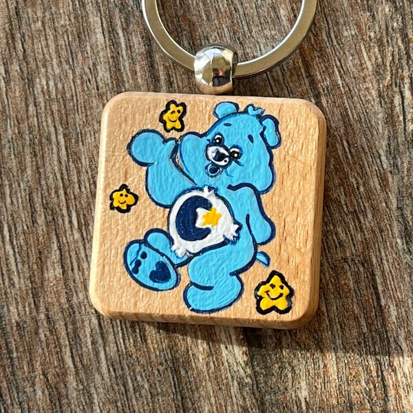Wooden Painted Keychains - Etsy