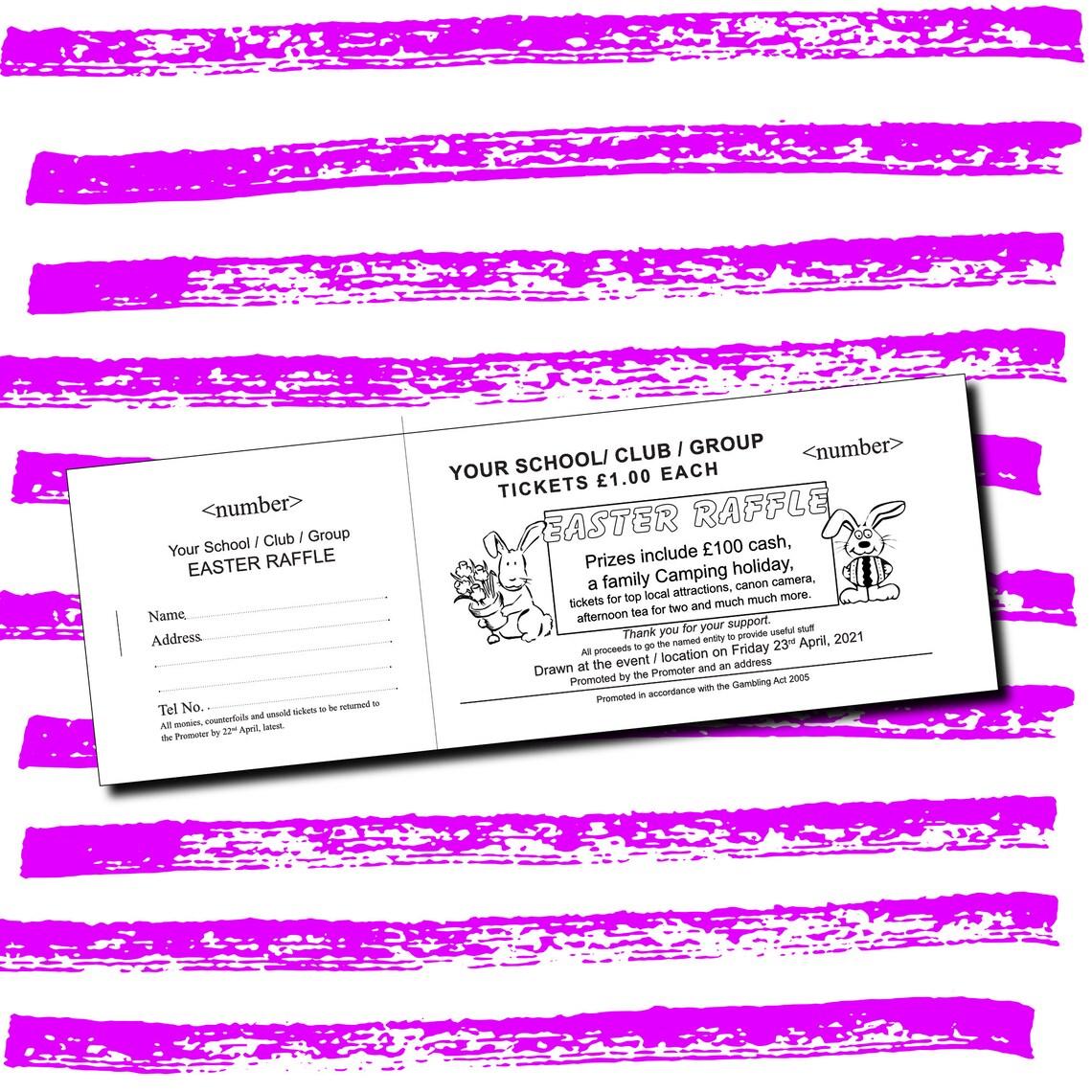 FUNDRAISING RAFFLE TICKETS Raffle Tickets 250 / 500 / 1000 / 1500 - Etsy