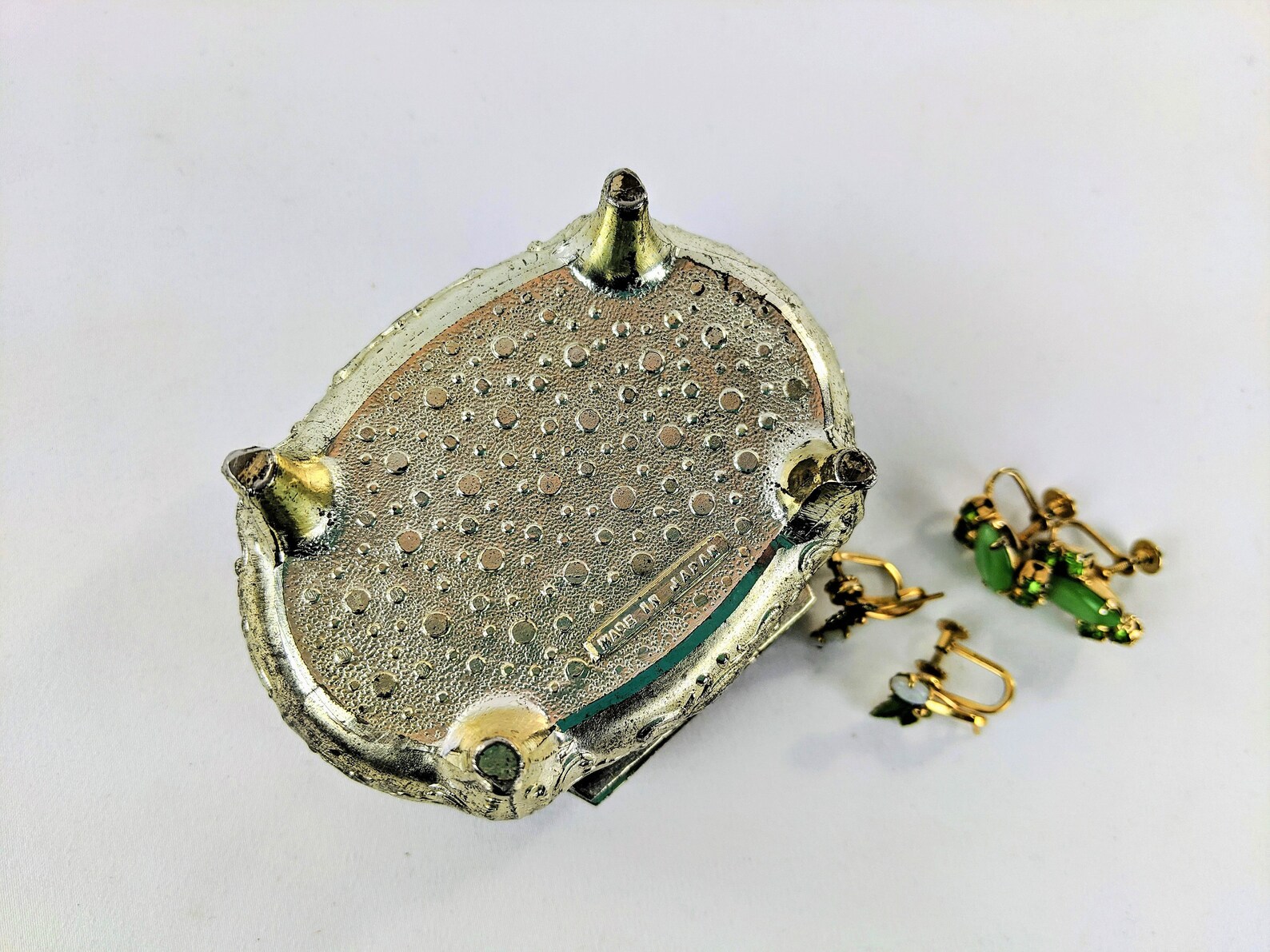 Small Silver Jewelry Box Red Velvet Lining Colonial Dancers - Etsy