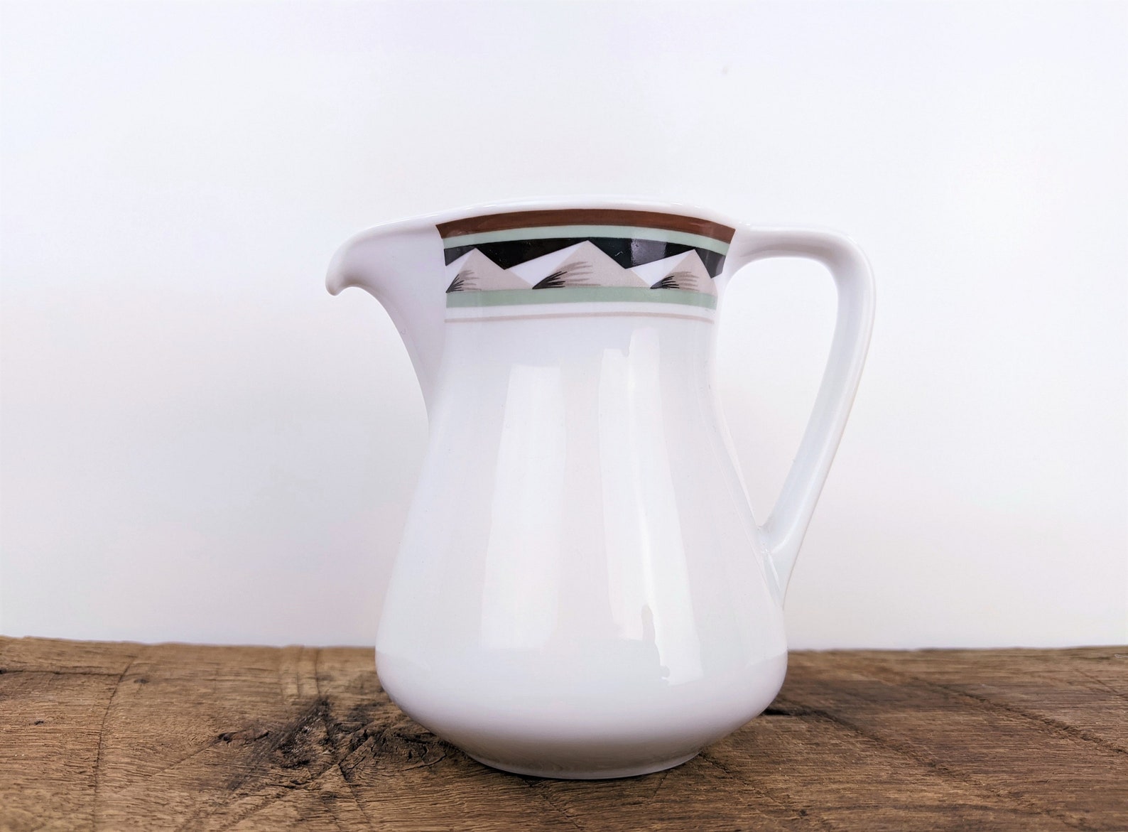 Rego Restaurant Ware Creamer Royale Rego China Brown Green Black Tan ...