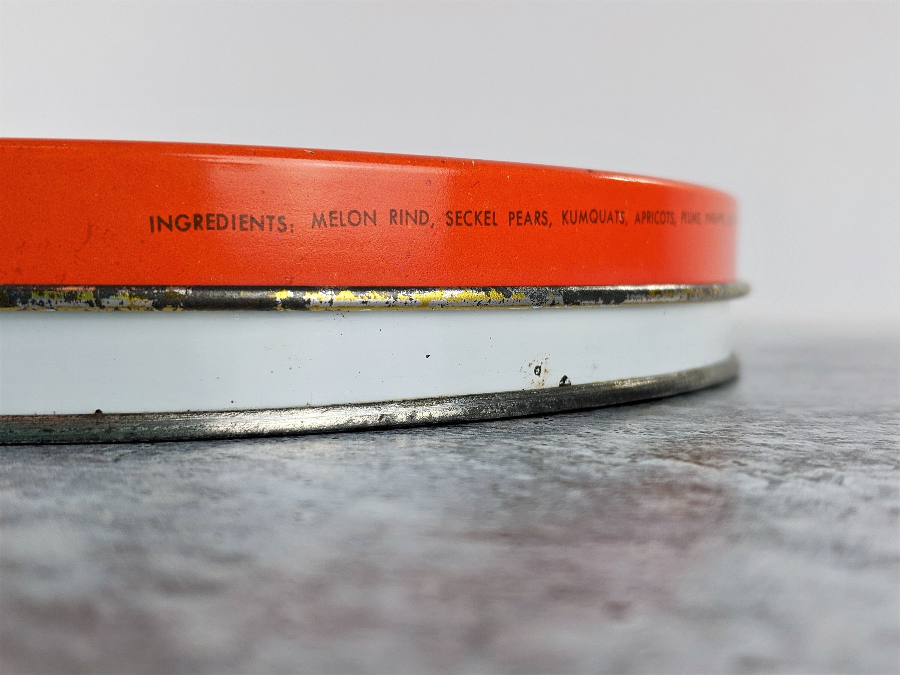 Vintage Candied Fruit Tin Mid Century Graphics Glace Fruits Lidded ...