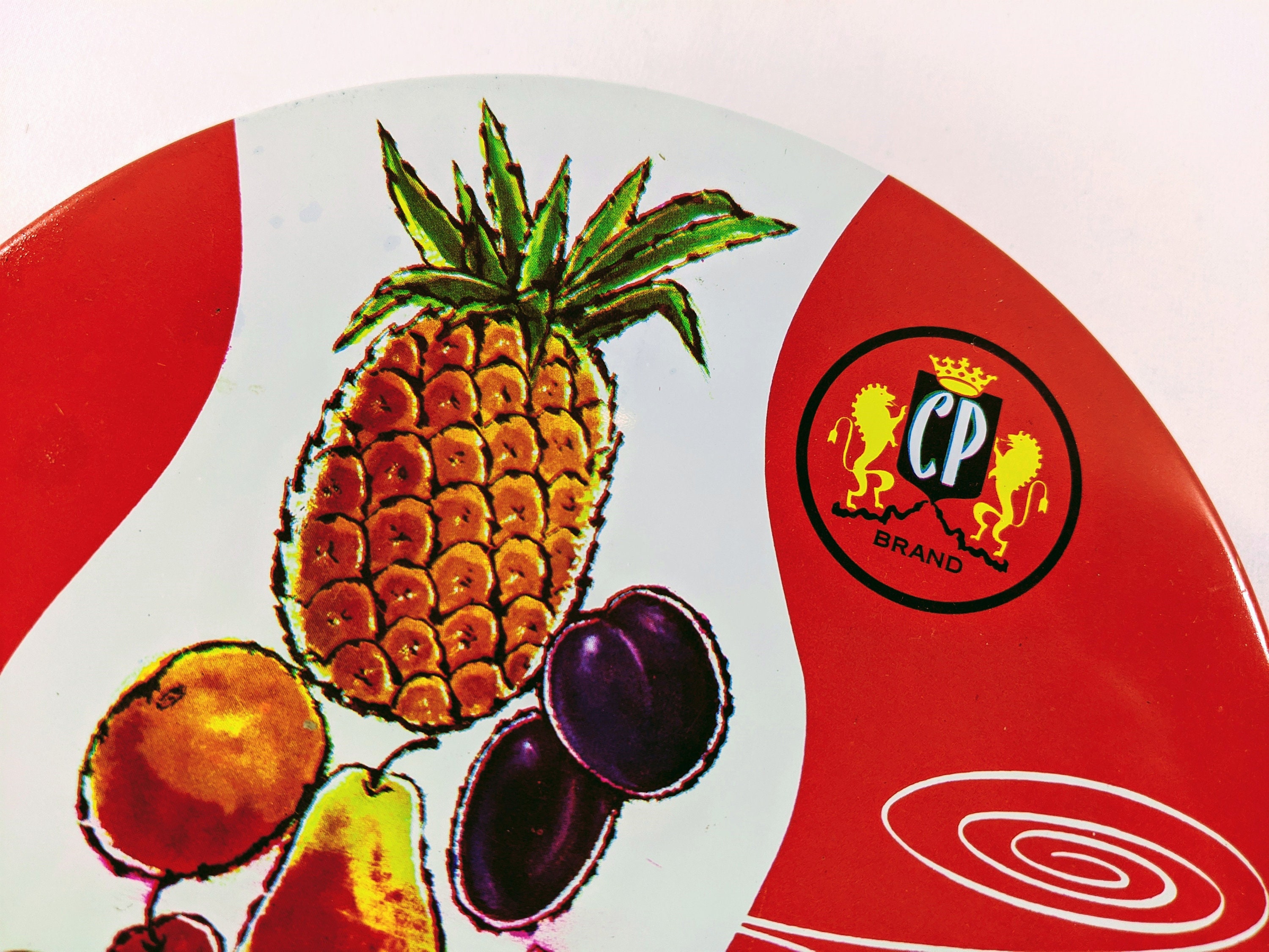 Vintage Candied Fruit Tin Mid Century Graphics Glace Fruits Lidded ...