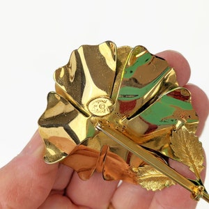 Original by Robert Enamel Flower Brooch, Mid Century Green Coral Pin - Etsy