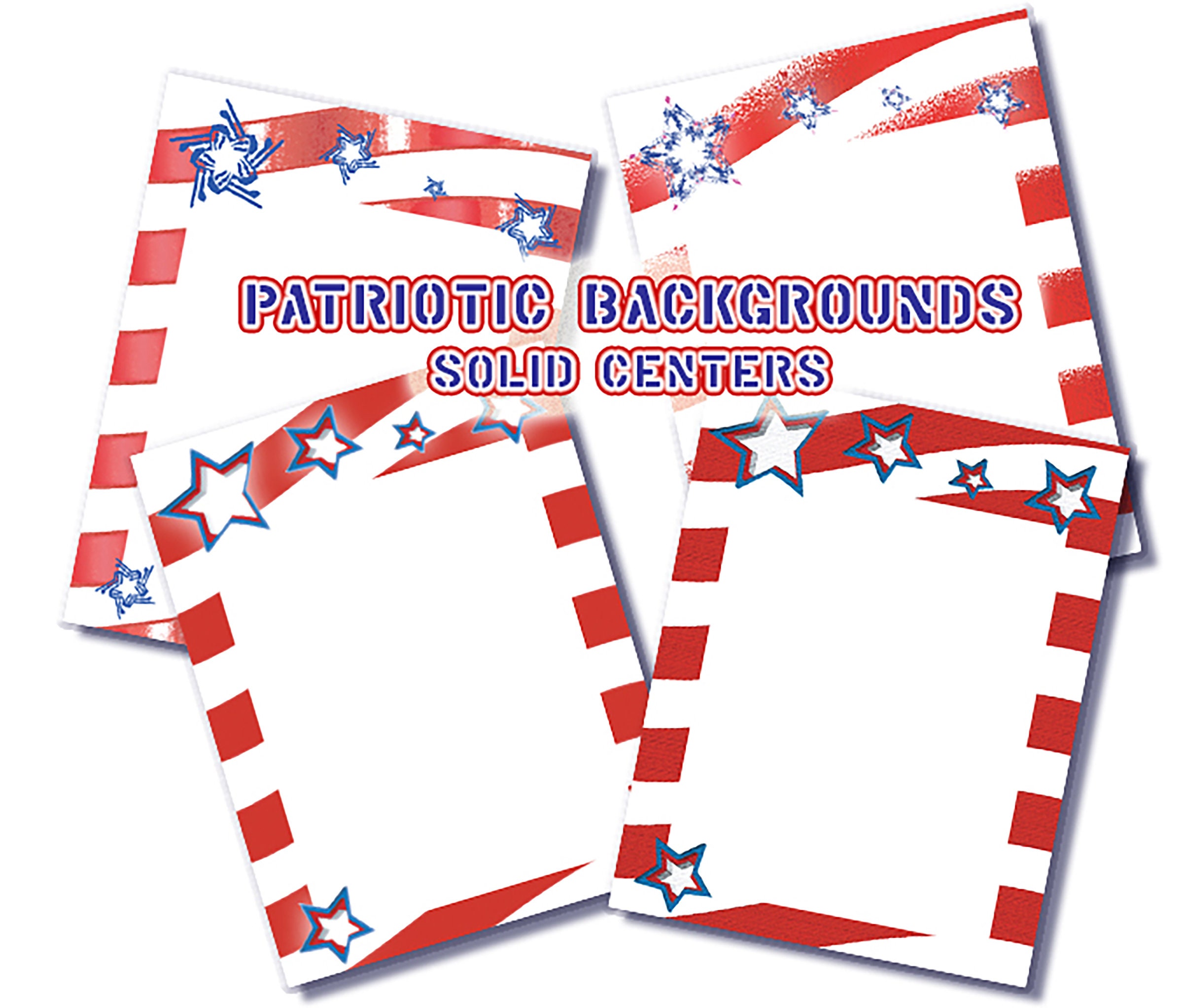 Patriotic Borders/backgrounds - 8/12 X 11 - 4 Styles - Solid & Semi ...