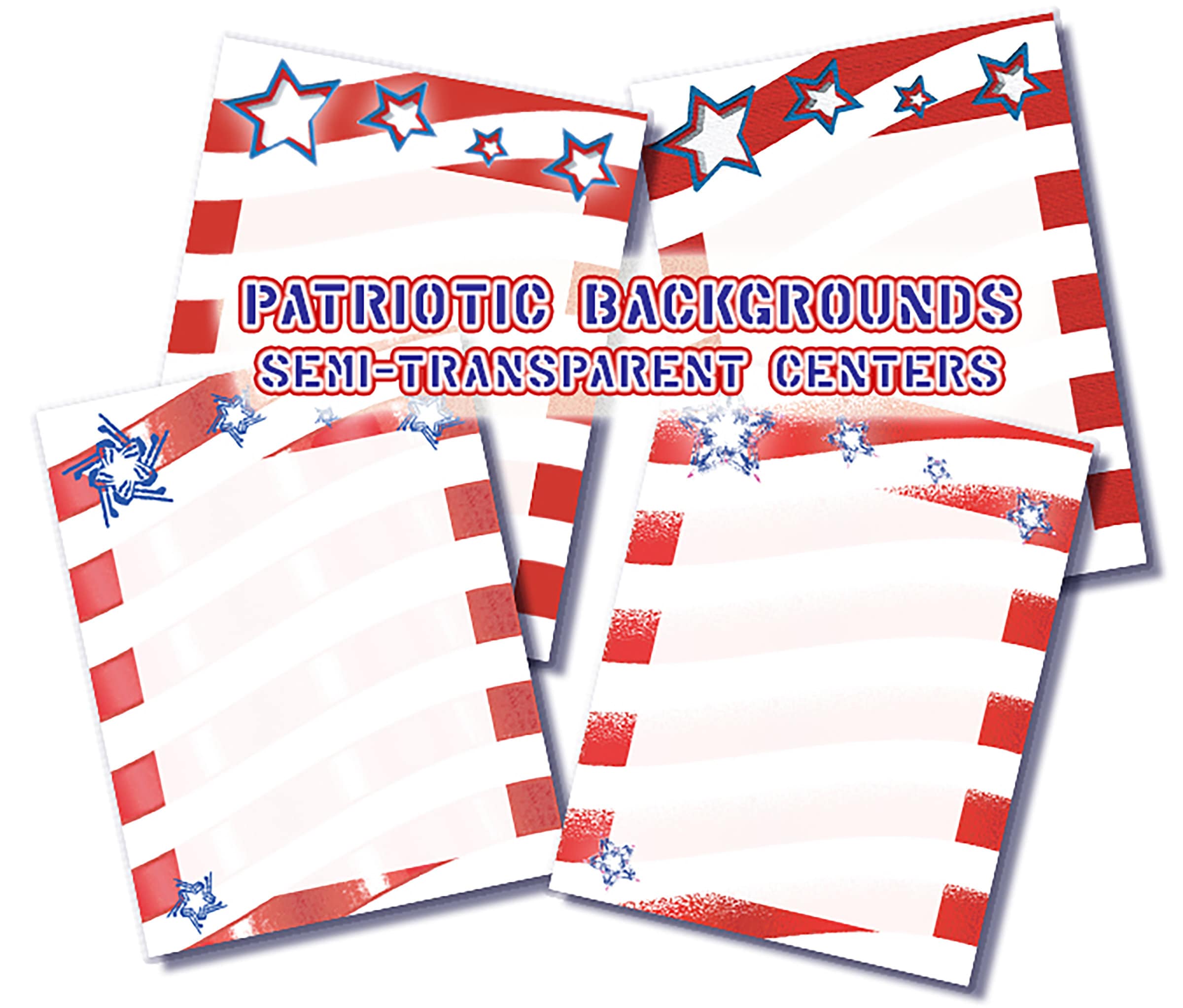 Patriotic Borders/backgrounds - 8/12 X 11 - 4 Styles - Solid & Semi ...