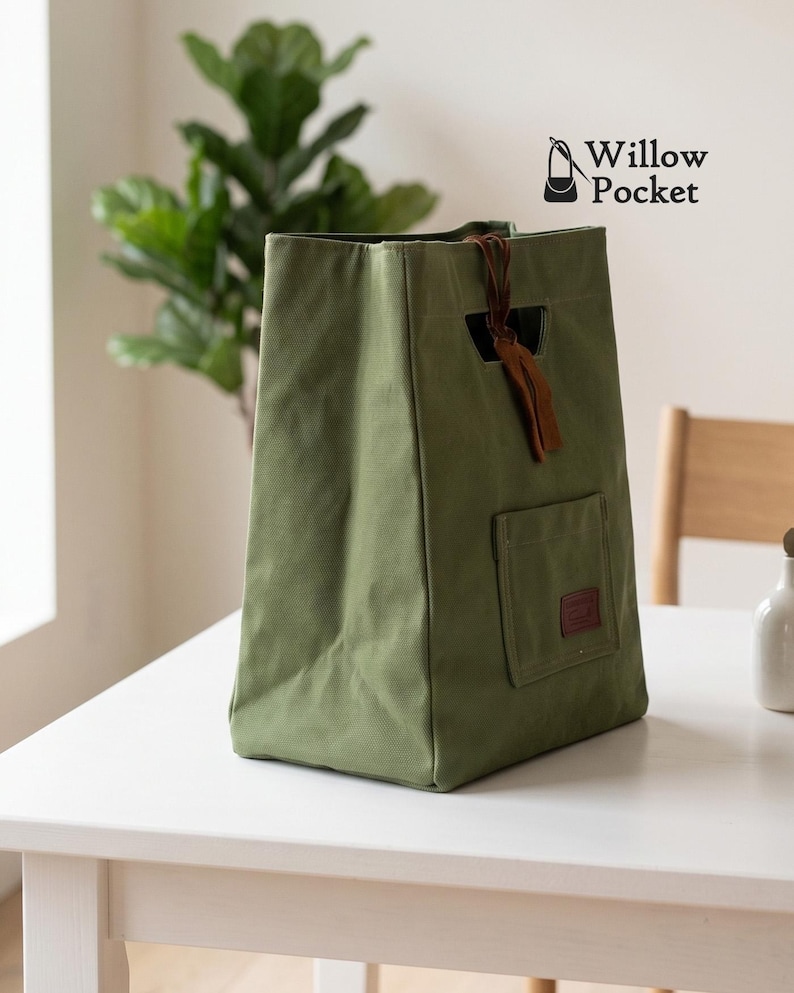 Gladys Lunch Bag Sewing Pattern PDF | Reusable Canvas Snack Sack DIY ...