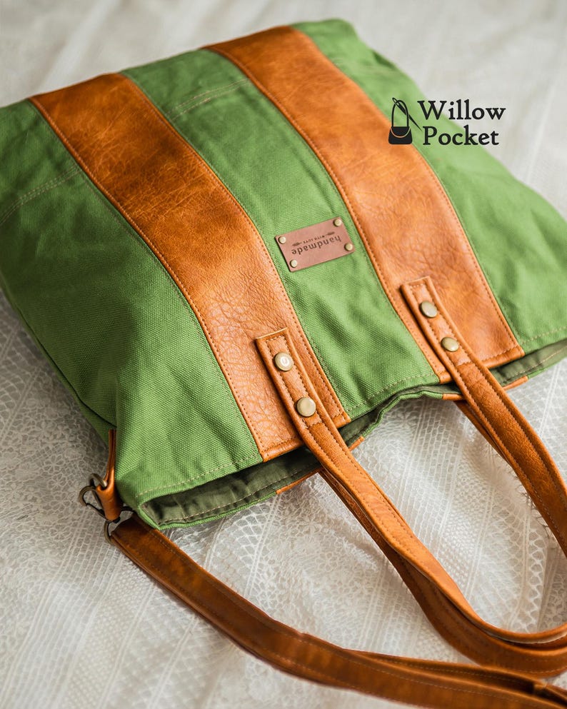 Winona Tote Bag Sewing Pattern PDF | Canvas Crossbody Bag Tutorial ...