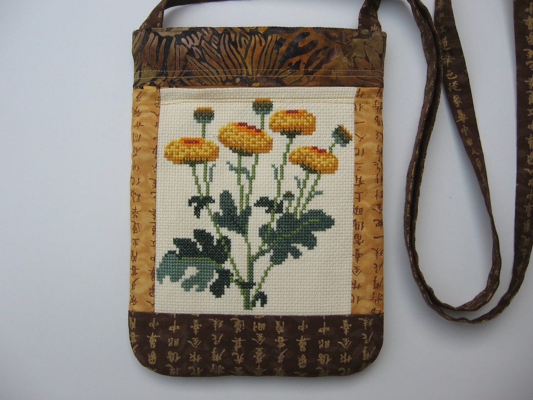 Small Hand Embroidered Crossbody Bag or Shoulder Purse Sling Bag ...