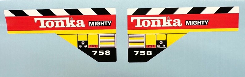 Custom Replacement Cab Stickers Decals #758 '97 Mighty Crane Tonka ...