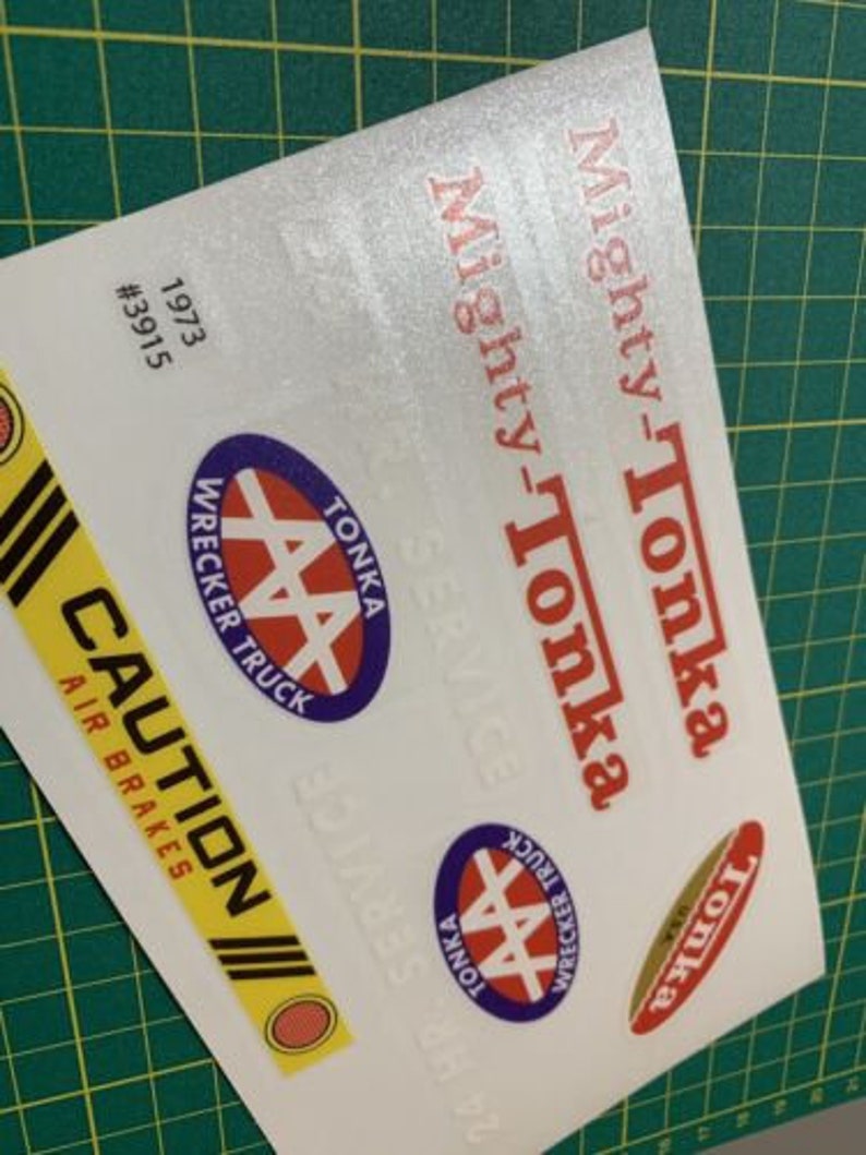 Custom Replacement Decals for 1973 #3915 Mighty Wrecker Tonka Truck - Etsy