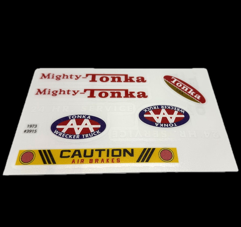 Custom Replacement Decals for 1973 #3915 Mighty Wrecker Tonka Truck - Etsy
