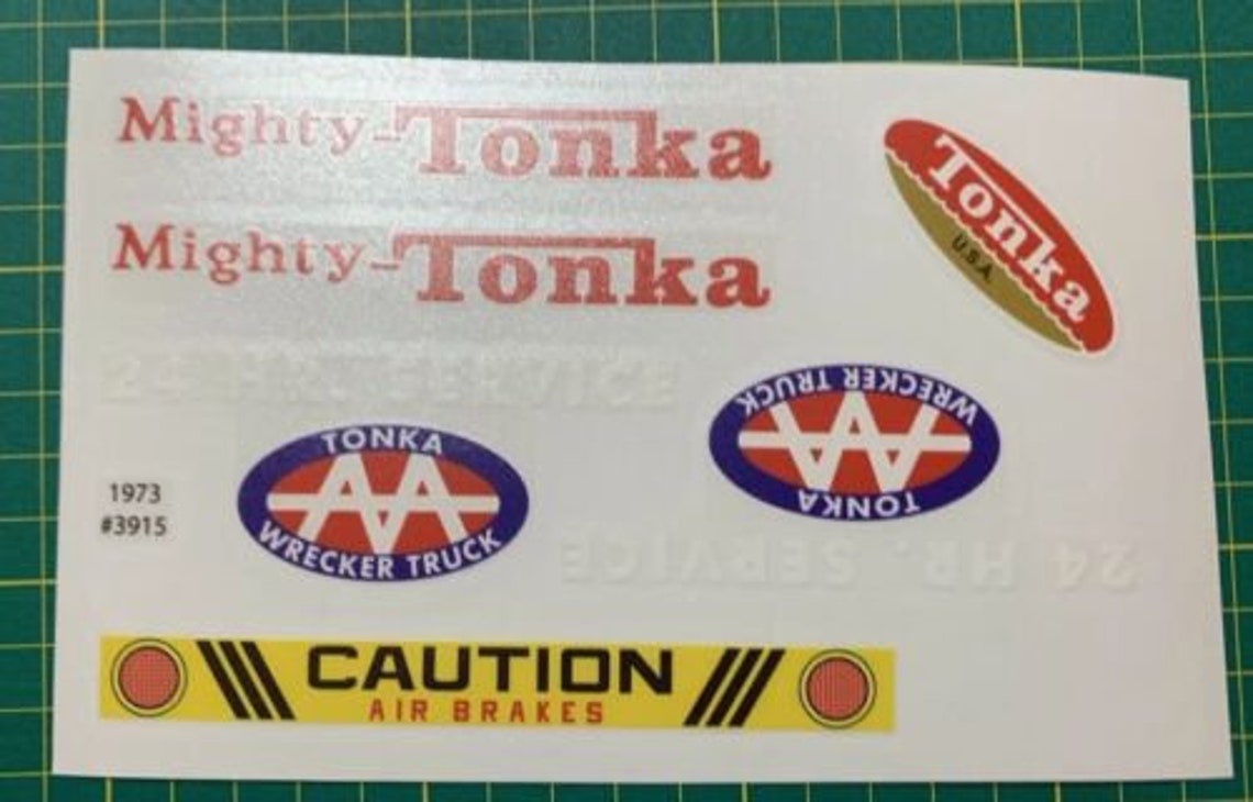 Custom Replacement Decals for 1973 #3915 Mighty Wrecker Tonka Truck - Etsy