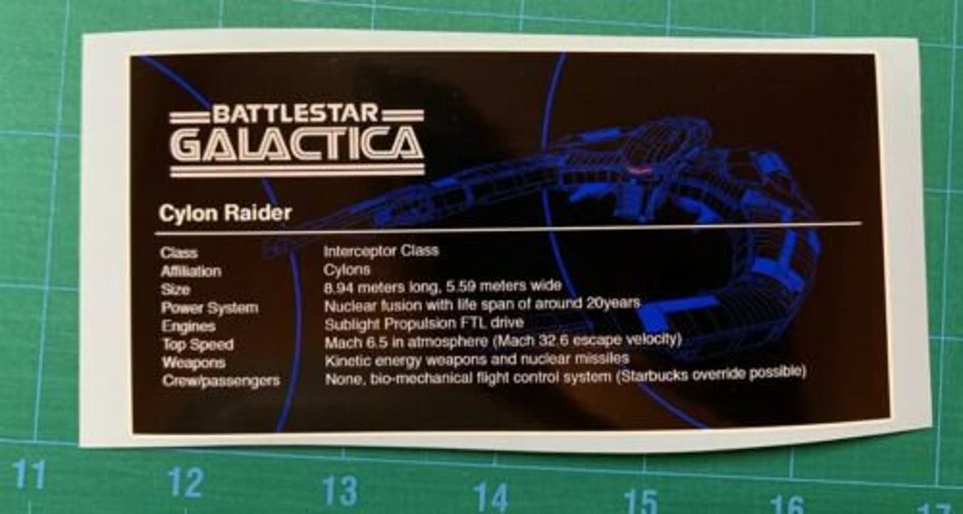 Custom Stickers for MOC Battlestar Galactica Cylon Raider UCS Plaque - Etsy