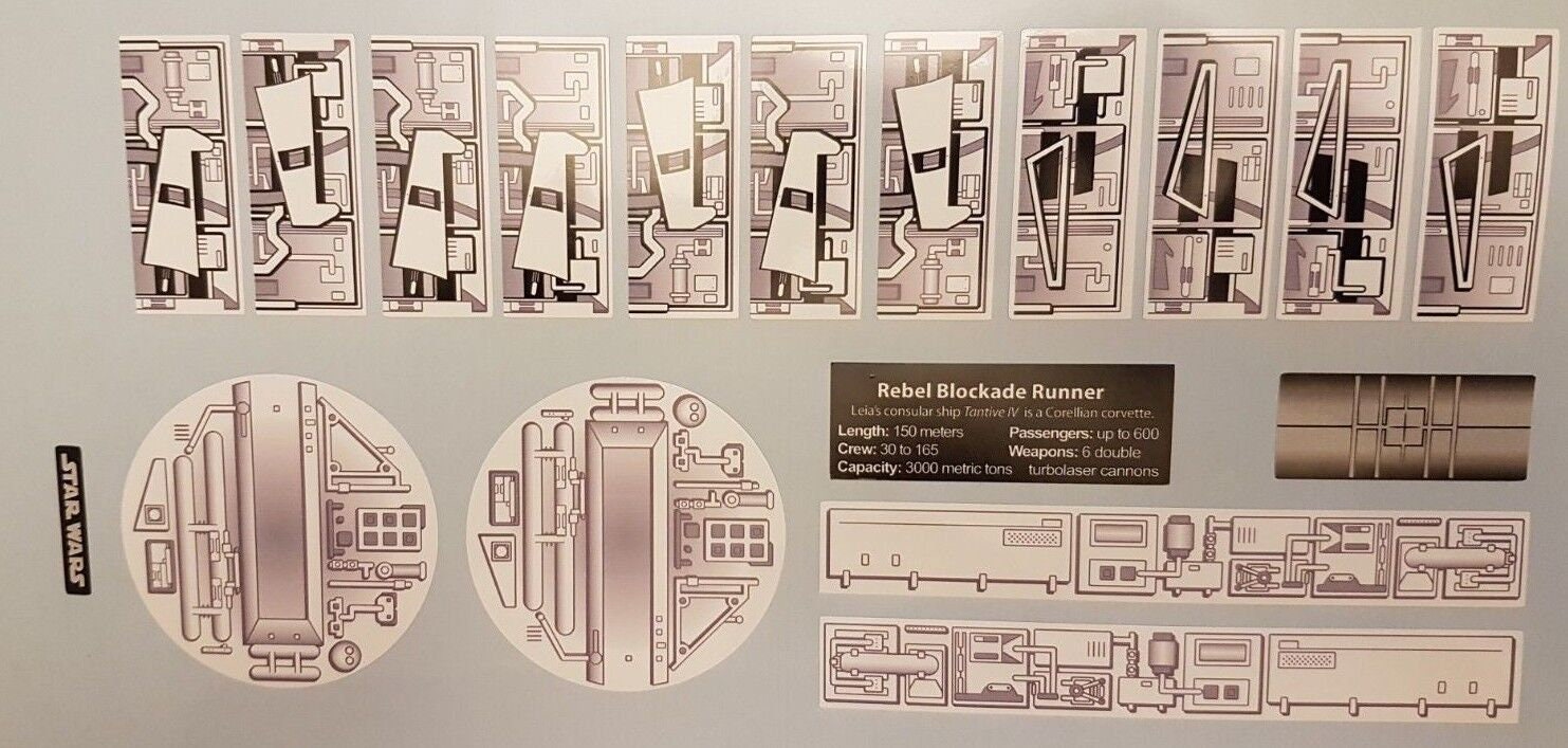 Custom Replacement Stickers for Star Wars UCS Rebel Blockade Runner ...