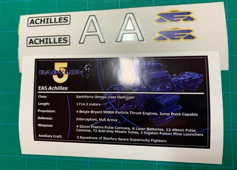 Custom Stickers for MOC Babylon 5 Omega Class Destroyer - Etsy