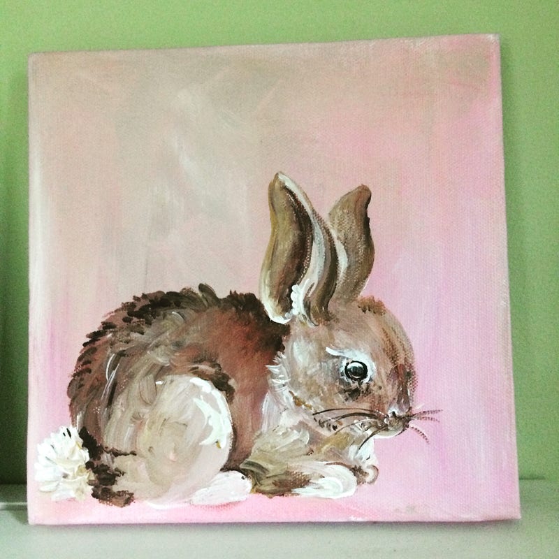 Bunny Painting - Etsy