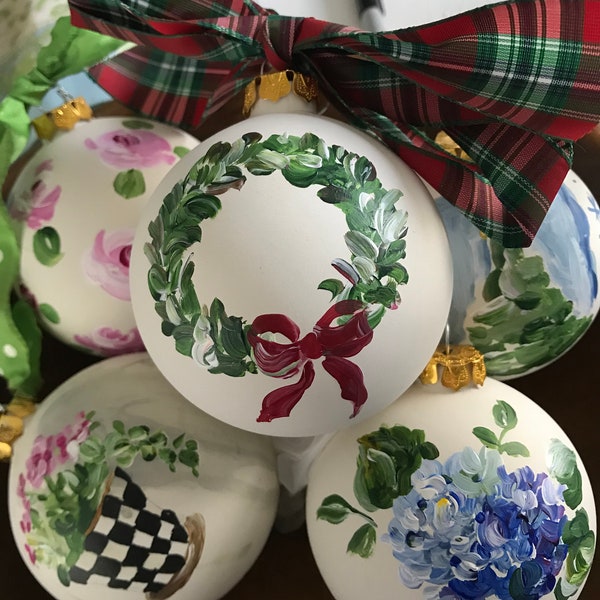 Hand Painted Ornaments - Etsy