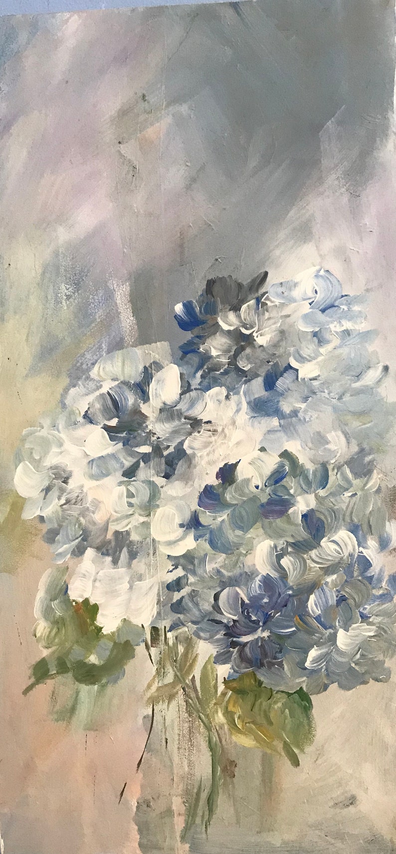Blue Hydrangea Painting/ Original Artwork - Etsy
