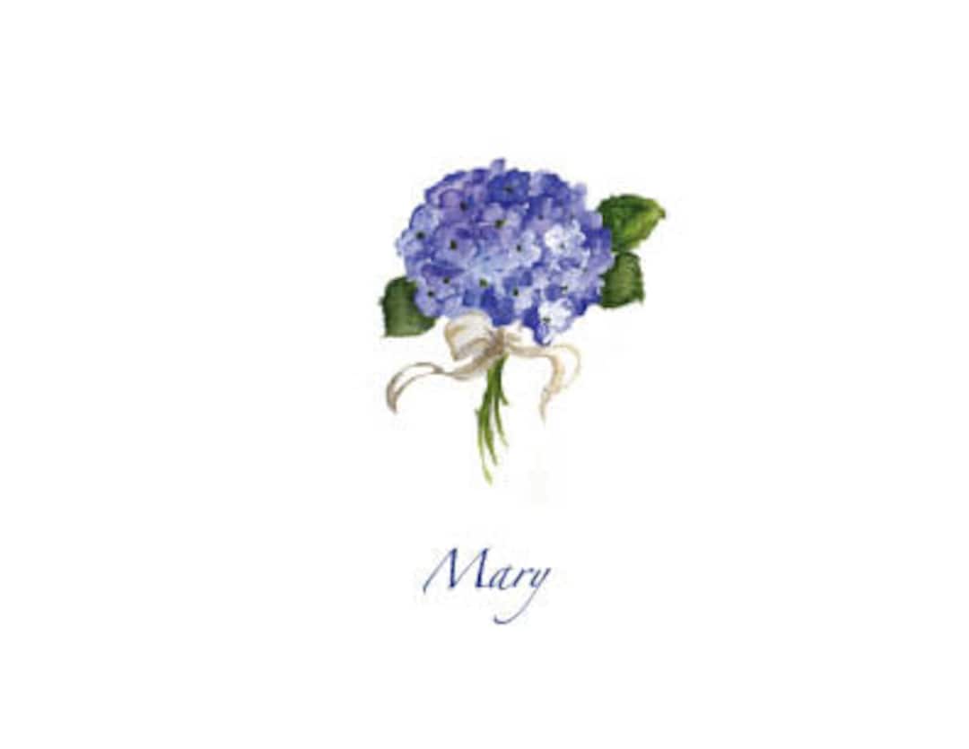 Personalized Stationery Hydrangea Note Cards - Etsy