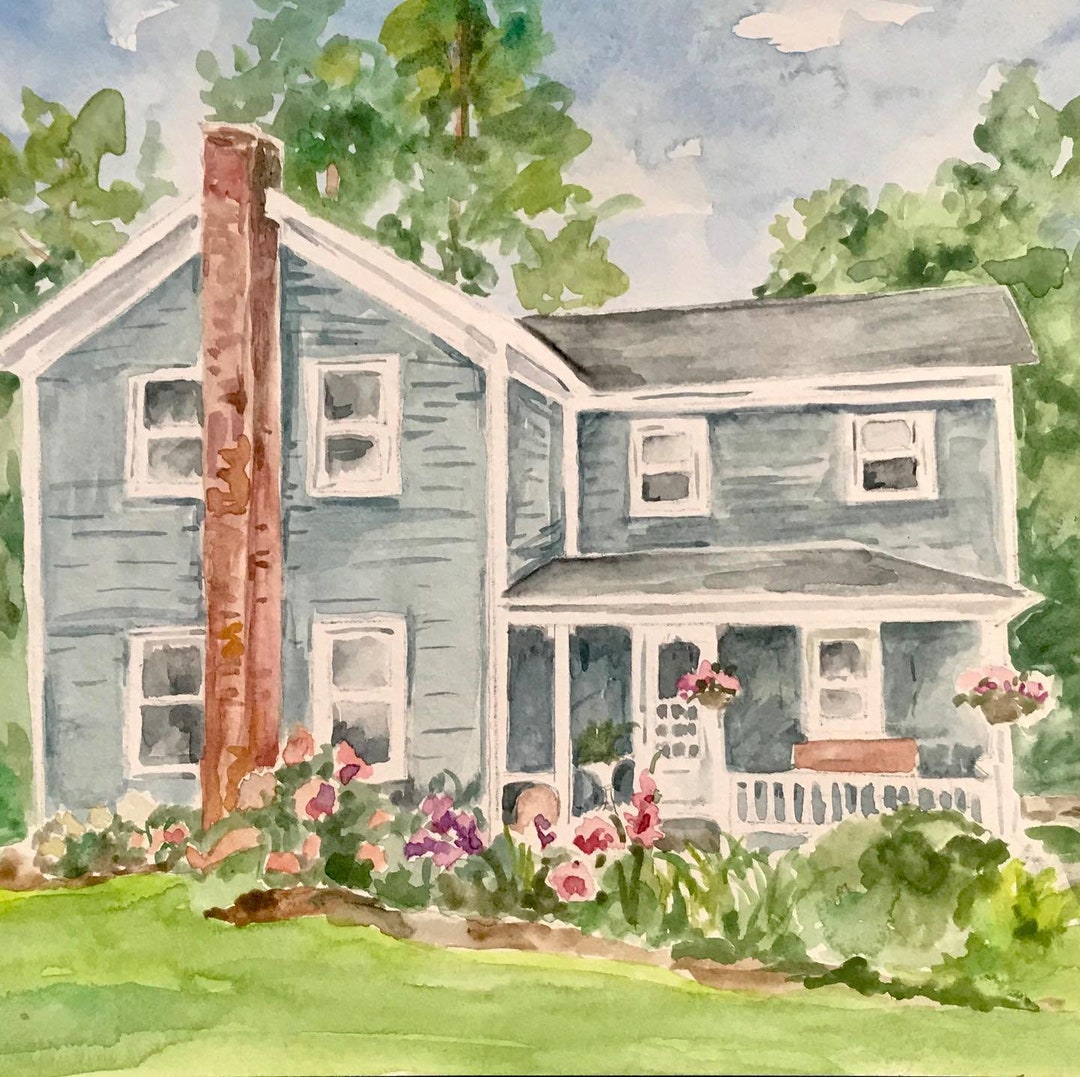 Custom Watercolor House Portrait/ Original Artwork - Etsy