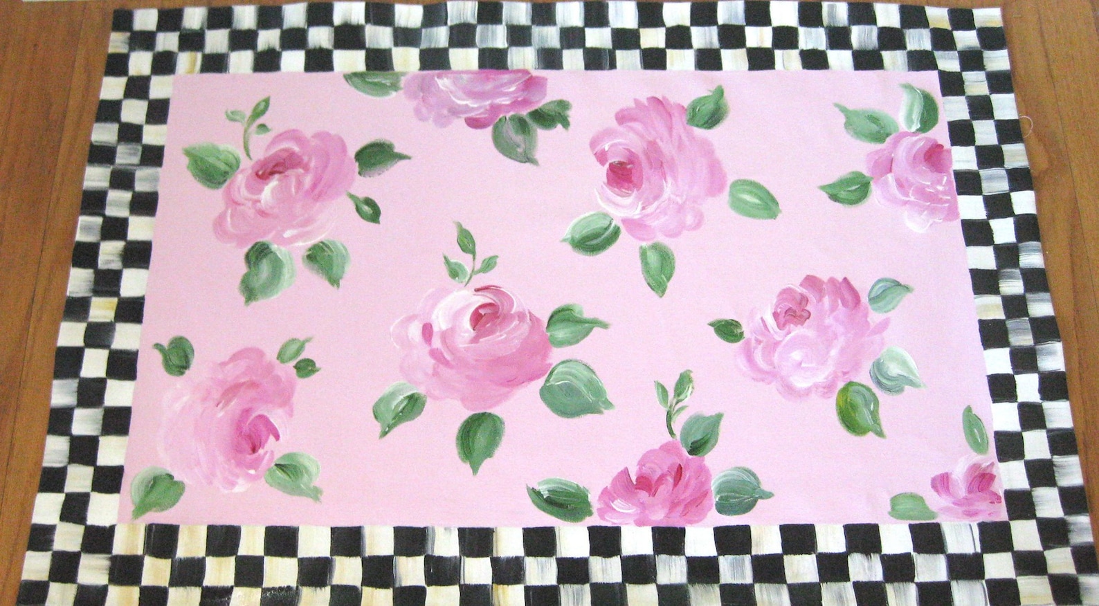 Hand Painted Canvas Floor Cloth - Etsy
