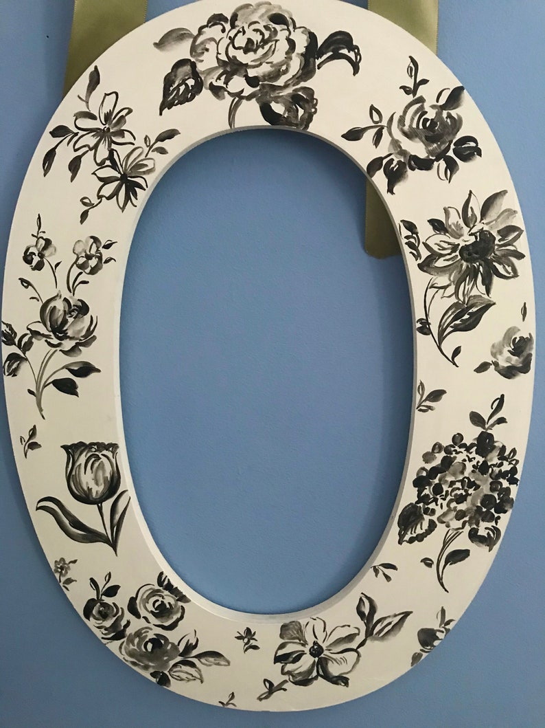 Initials/ Hand Painted Wooden Letter/ Custom - Etsy