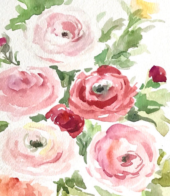 Original Floral Watercolor | Etsy