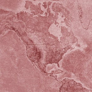 Rose Gold Map Rose Gold World Map Canvas Rose Gold Wall Art - Etsy