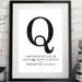 Alphabet Artwork Q, Q Alphabet Poster, Letter Q Print, Q Initial ...
