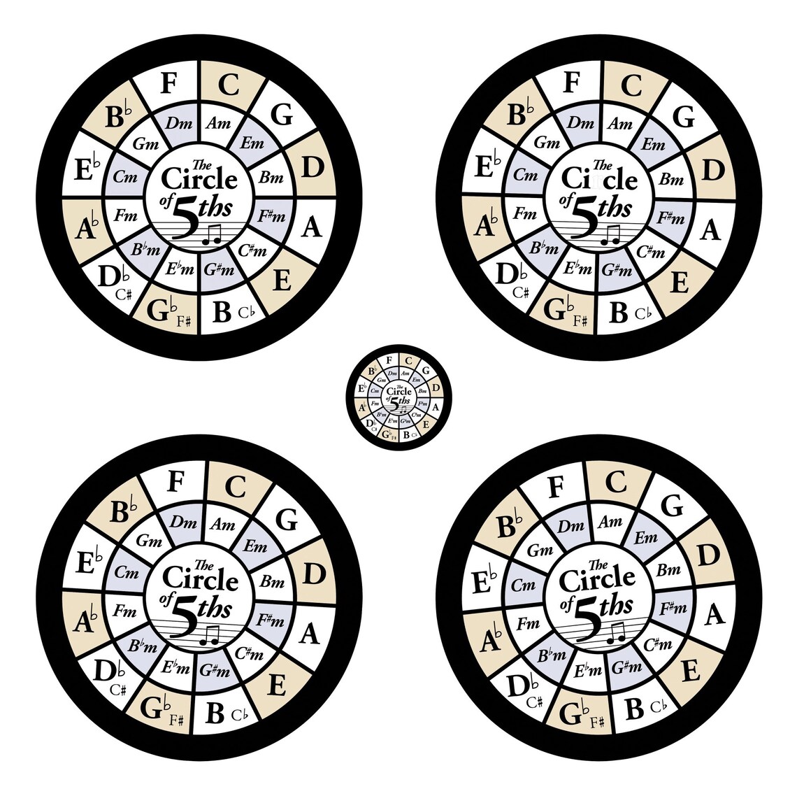 Circle of Fifths Classical Music Theory Wheel Guitar Player - Etsy