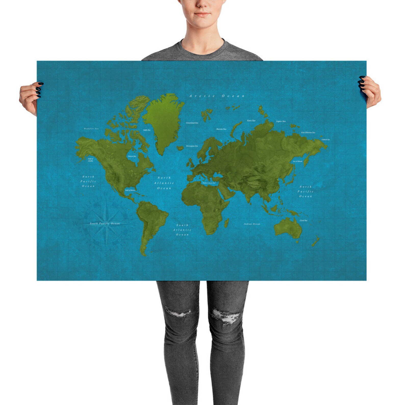 Map of the World Poster Big World Map Huge World Map Giant - Etsy