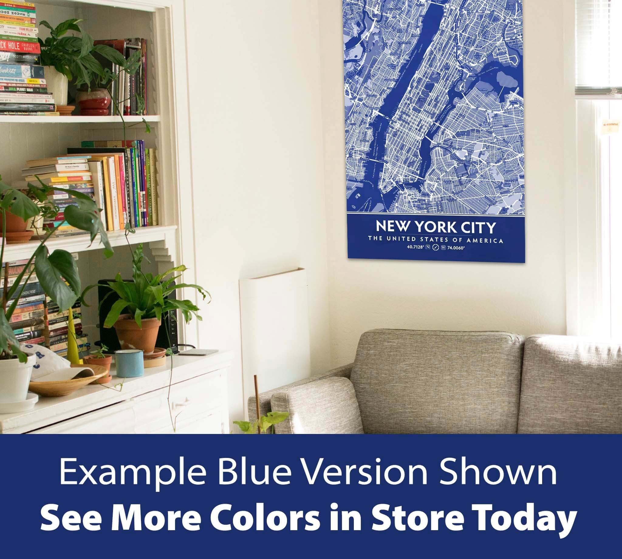 Iron Gate Grey Color New York City Manhattan Map Manhattan - Etsy