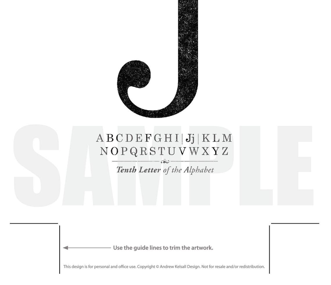 J Printable J Letter J Art J Monogram Letter J Capital Letter J ...