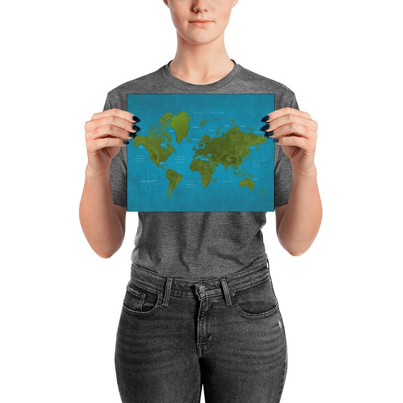 Map of the World Poster Big World Map Huge World Map Giant - Etsy Singapore