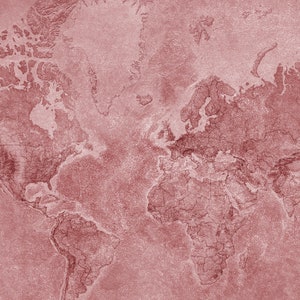 Rose Gold Map Rose Gold World Map Canvas Rose Gold Wall Art - Etsy